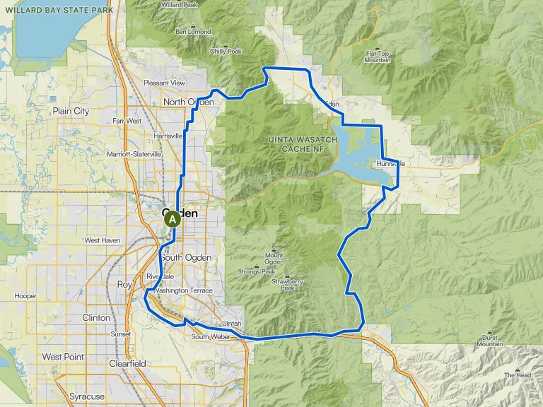 Pineview Reservoir via North Ogden Canyon Road boucle - Uinta-Wasatch ...